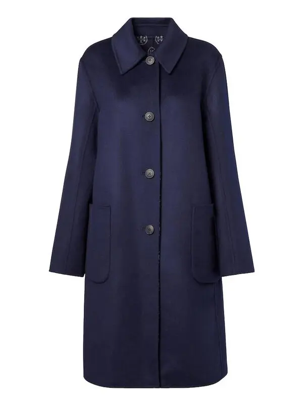 Tory Burch Single-breasted Wool Coat - Blue