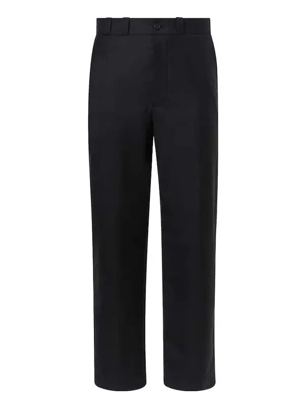 THE ROW Ottis Virgin Wool Straight Pants - Black