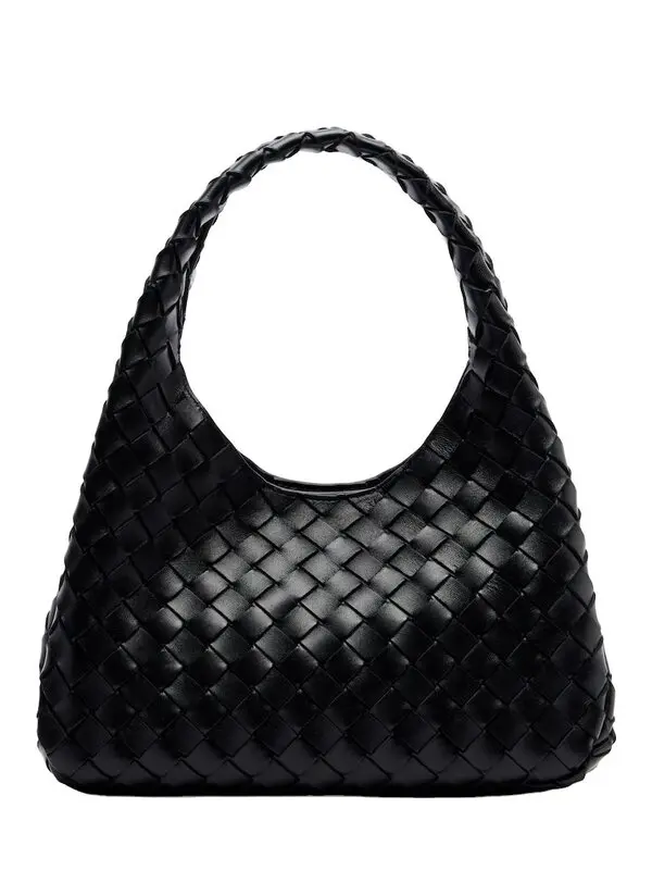 Bottega Veneta Campana Small Shoulder Bag - Black
