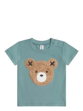 HUXBABY Furry Huxbear Tee - Granite Green