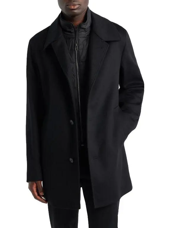 BOSS Clark Wool Blend Bib Jacket - Black