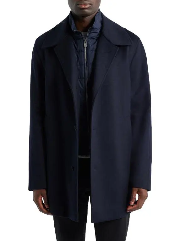 BOSS Clark Wool Blend Bib Jacket - Dark Blue