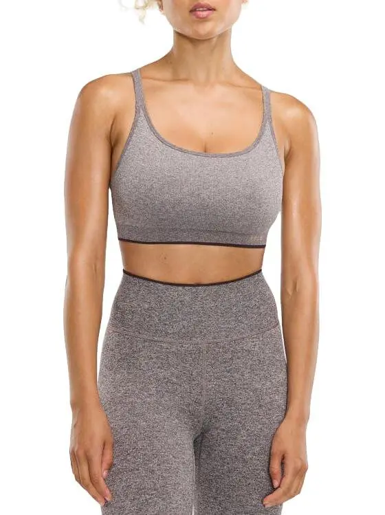 PELOTON Seamless Melange Cami Bra - Cocoa