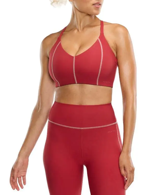 PELOTON Cadent V-neck Bra - Garnet