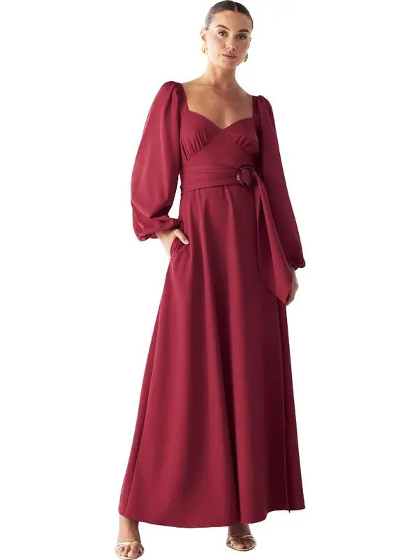 WILLA Knoll Midi Dress - Sangria