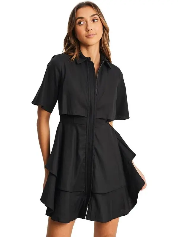 WILLA Hugh Layered Dress - Black