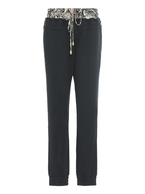 Just Cavalli Cotton Jogger Pants - Black