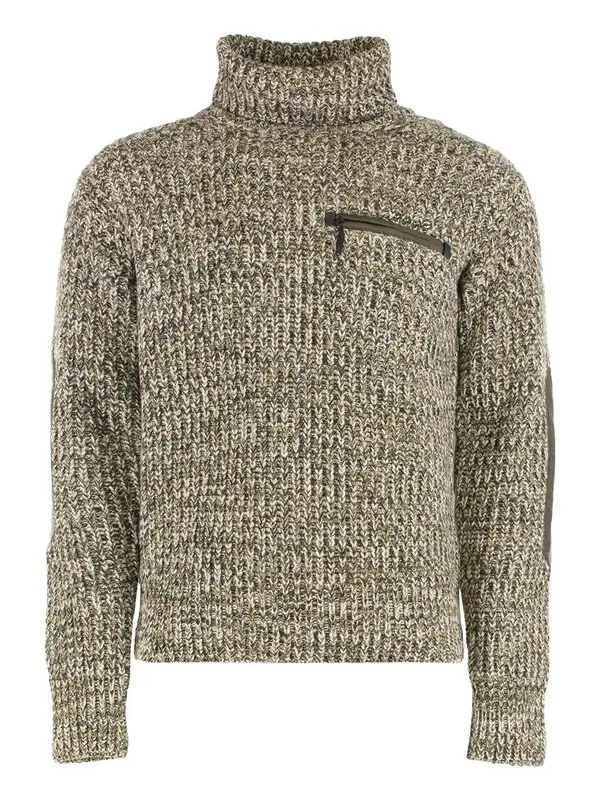 Moncler Wool Turtleneck Sweater - Green