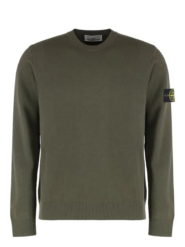 Stone Island Wool Crew Neck Sweater - Green