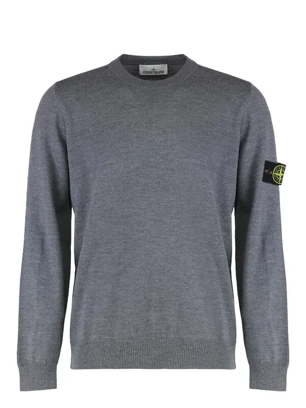 Stone Island Wool Crew Neck Sweater - Grey