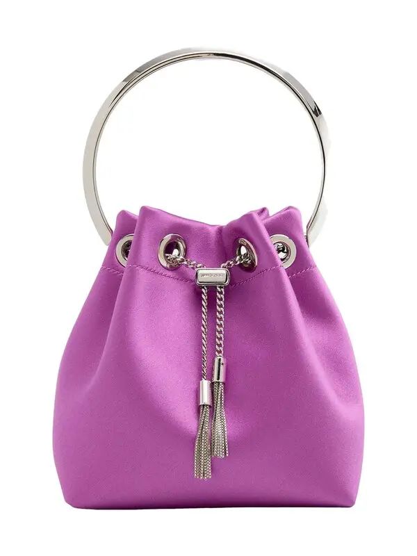 JIMMY CHOO Bon Bon Satin Bucket Top-handle Bag - Violetorch