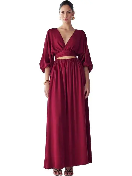 ST MRLO Rowe Maxi Dress - Bordeaux