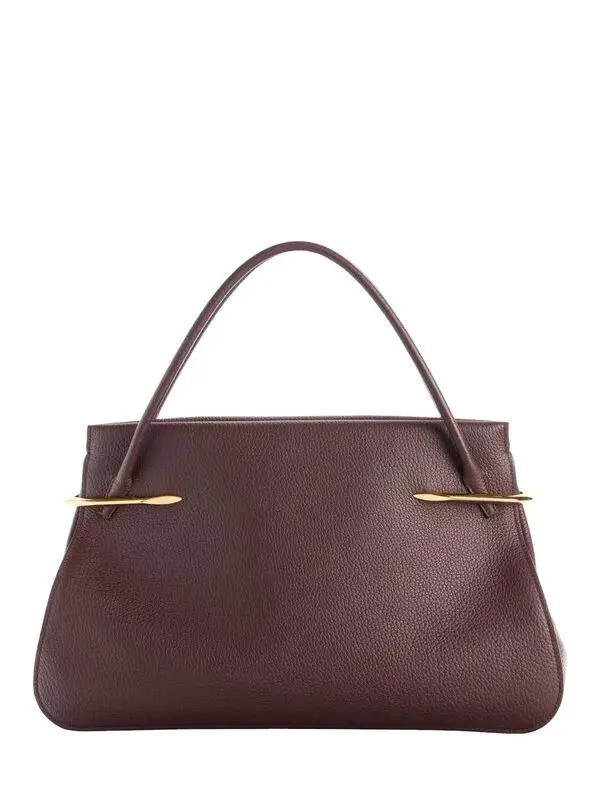 Givenchy Pinch Leather Top Handle Bag - 202-ebony Brown