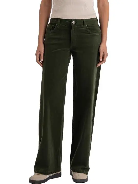 Kut From The Kloth Wide-leg Corduroy Pants - Leafy Green