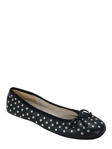 Yosi Samra Stella Studded Ballet Flat - Black