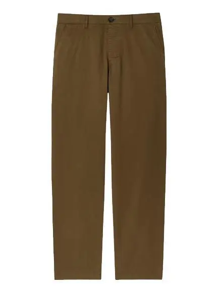 Paul Smith Tapered-fit Khaki Stretch-cotton Chinos - Green