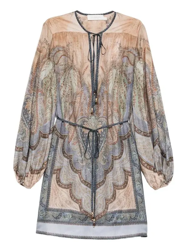 Zimmermann Wanderlust Silk Tunic - Blue