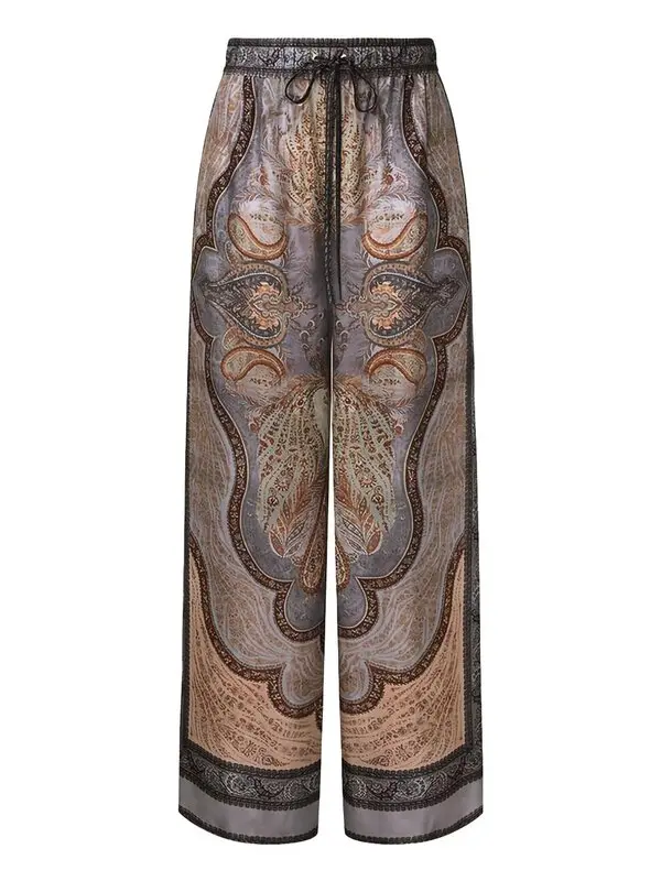 Zimmermann Wanderlust Silk Trousers - Blue