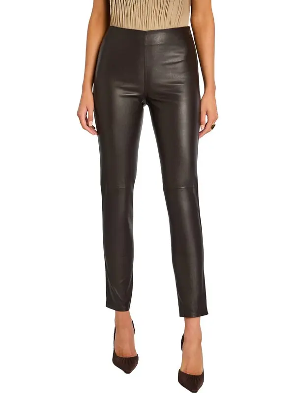 SEROYA Cyra Leather Legging - Ash Brown