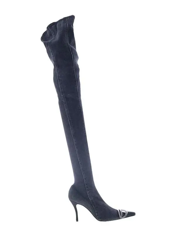 DIESEL® D-venus Thigh High Boot - Black