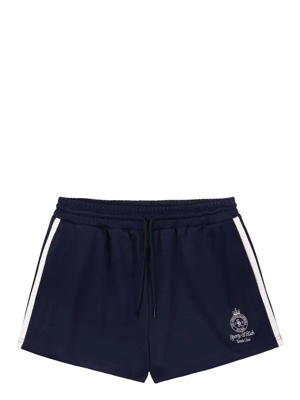 SPORTY & RICH Crown Tennis Roller Short - Blue
