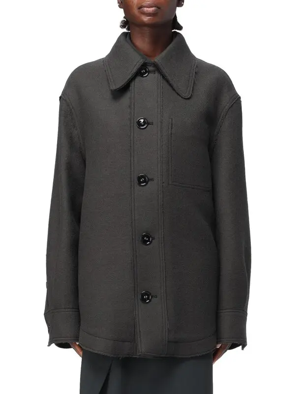AMI Paris Buttoned Coat - Grey
