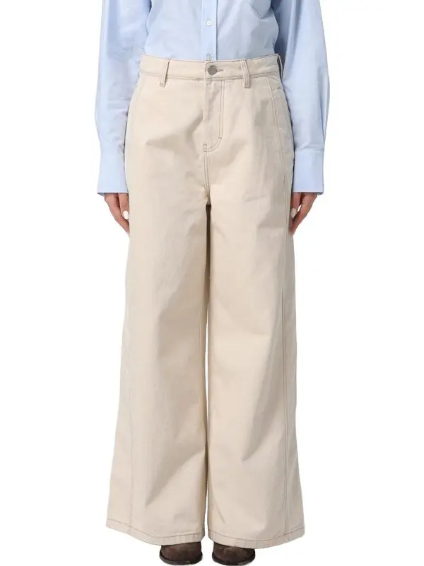 Ami Wide-leg Jeans - Beige