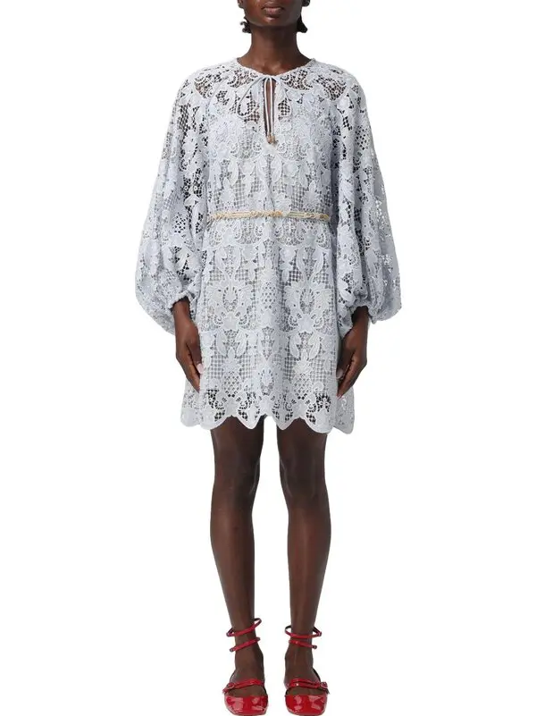 Zimmermann Lace Mini Dress - Gnawed Blue