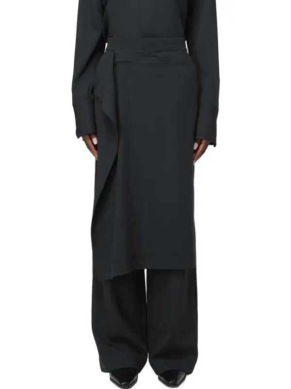 AMI Paris Wide Leg Trousers - Grey