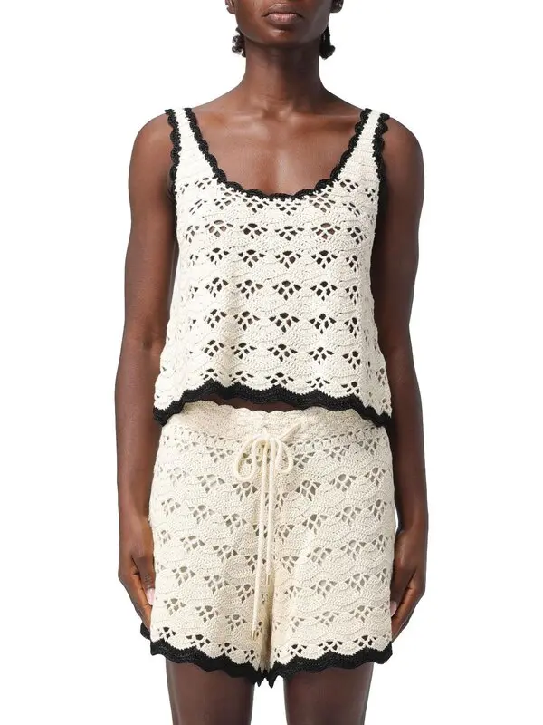 Zimmermann Crochet Tank Top - Beige