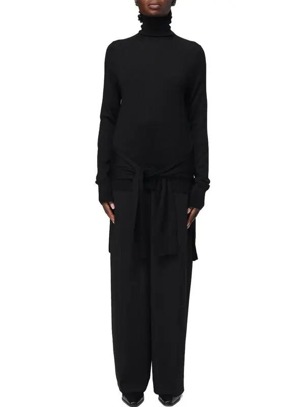 TOTEME Long Sleeve Knit Sweater - Black