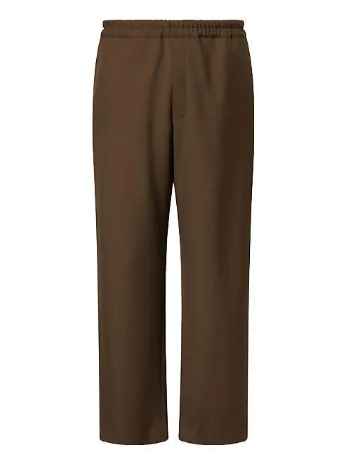 THE ROW Ari Straight-leg Wool Trousers - Sepia Khaki