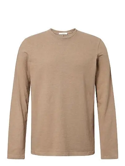 THE ROW Leon Long-sleeve Cotton Top - Sepia