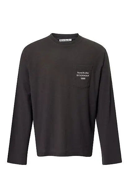 Acne Studios 1996 Edden 1996 Long-sleeve Cotton Blend Top - Faded Black