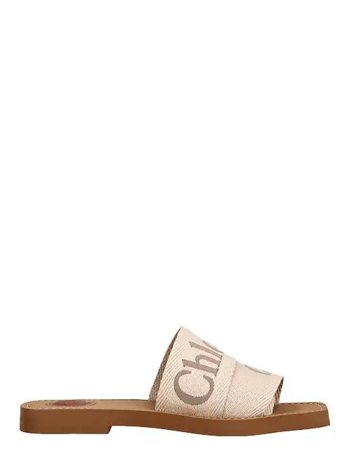 Chloé Woody Canvas Sandals - Blush