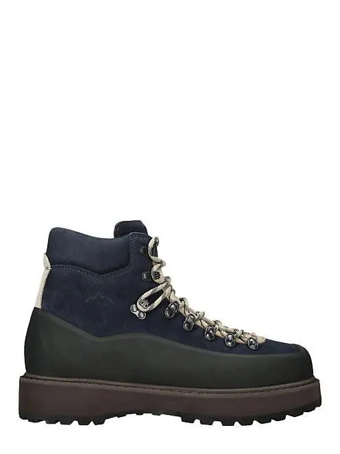 Diemme Roccia Vet Suede And Rubber Hiking Boots - Navy