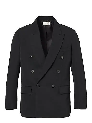 THE ROW Tension Perin Double Breasted Wool Jacket - Black