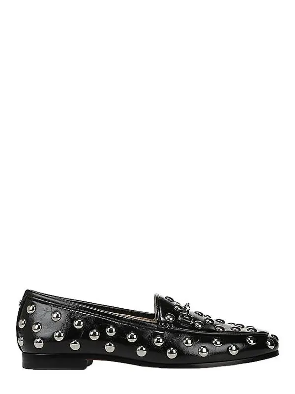 Sam Edelman Lorae Studded Metallic Loafers - Black