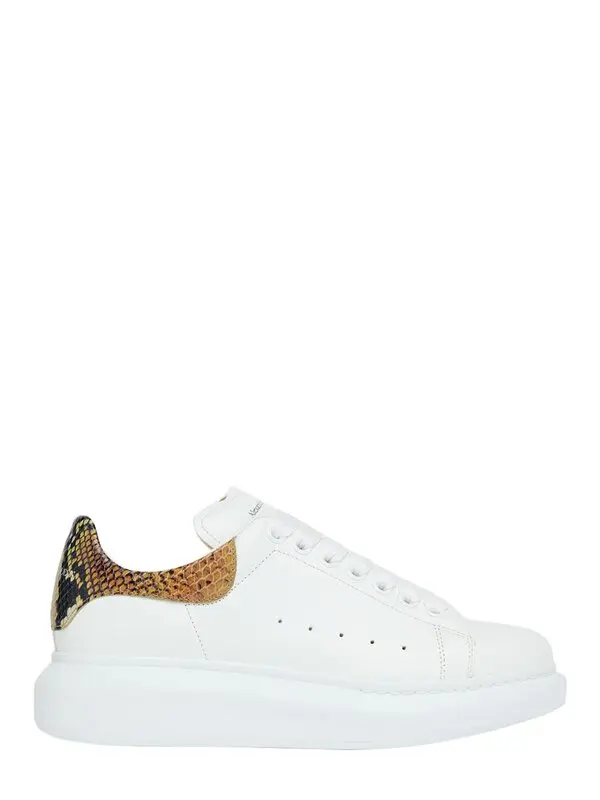 Alexander McQueen Oversized Leather Sneakers - 9288 Ivory Mult