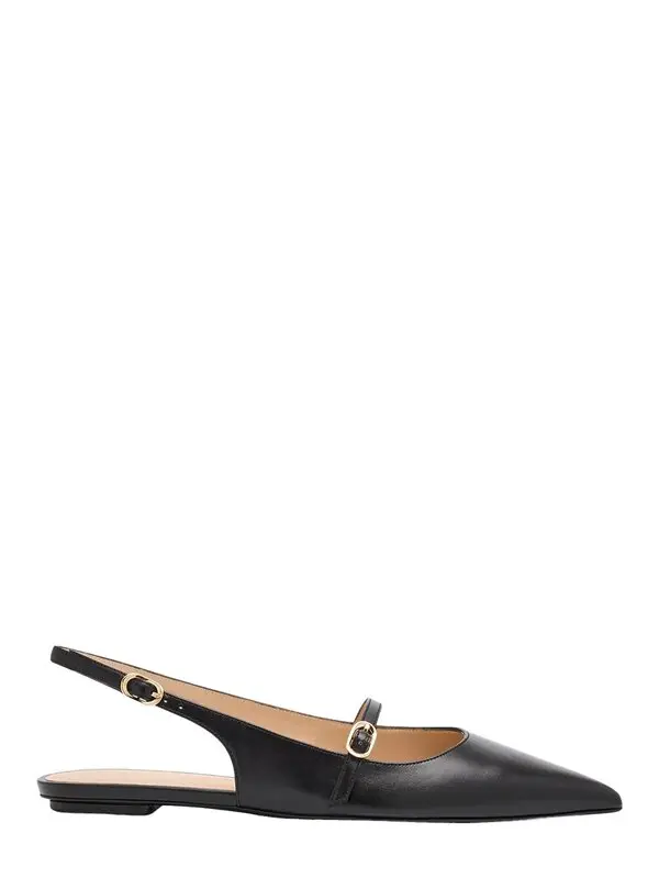 STUART WEITZMAN Emilia Mary Jane Slingback Ballerina Flats - Black