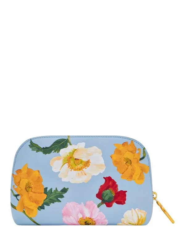 Oscar De La Renta Poppy-printed Small Cosmetic Case - One-color