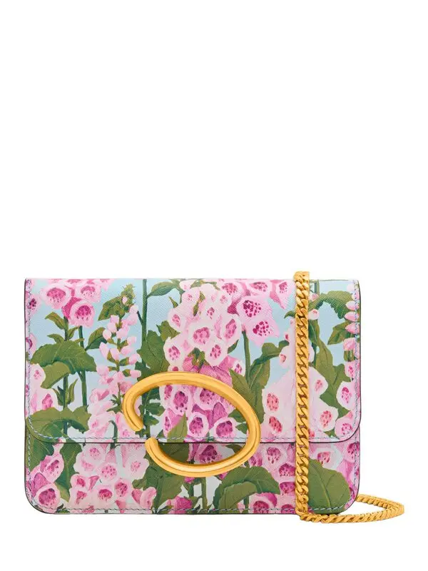 Oscar De La Renta Foxglove Printed Pochette - Multi