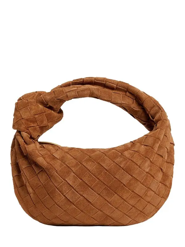 Bottega Veneta Mini Suede Jodie Top-handle Bag - Brown