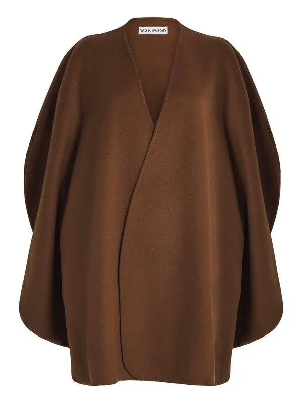 WOLK MORAIS Cashmere Circle Jacket - Brown
