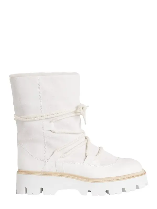 Eleventy Suede And Calfskin Boots - White