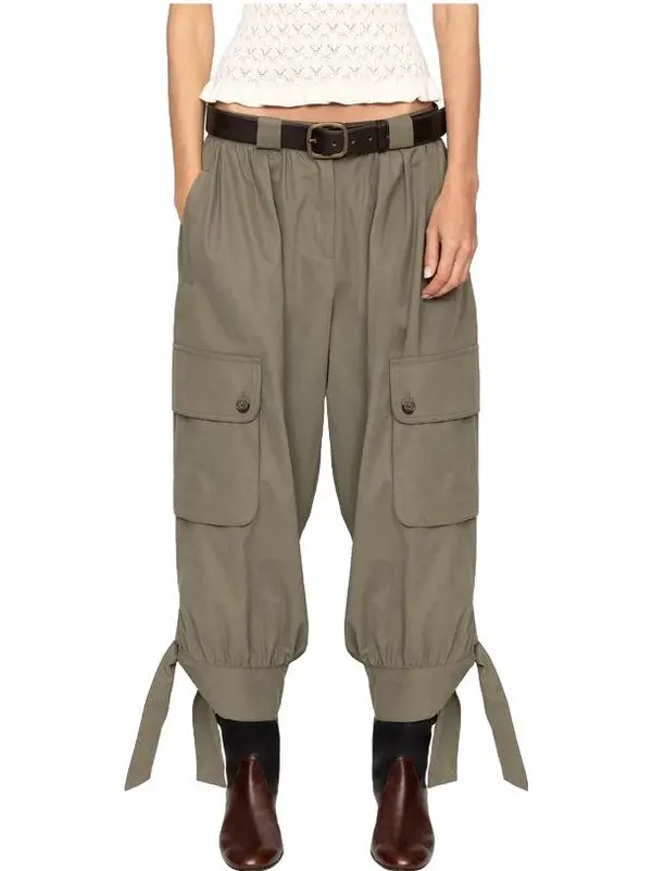 Sea Miles Cropped Workwear Pants - Green