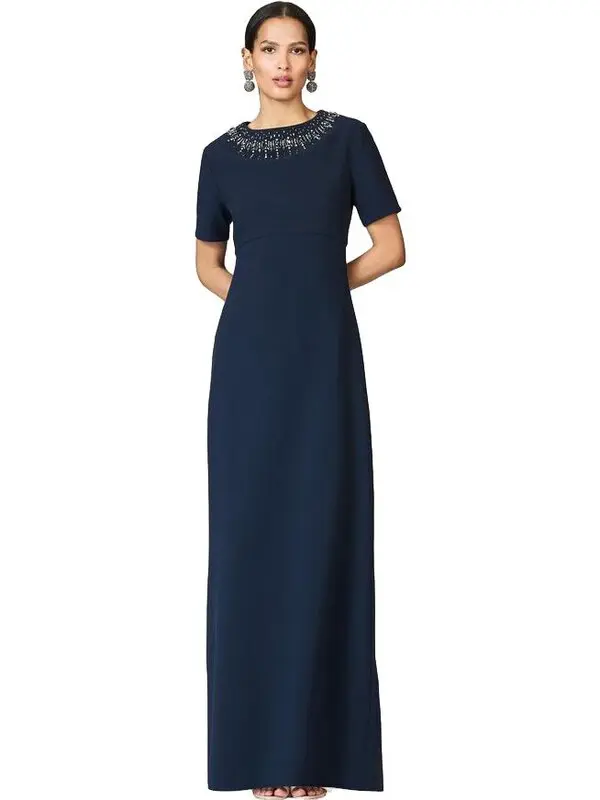 Sachin & Babi Embellished Franca Gown - Blue / Navy