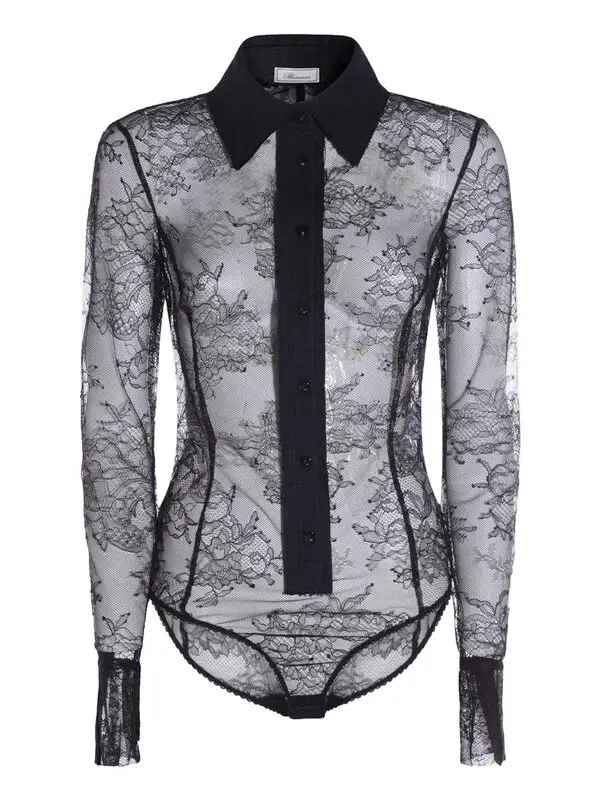 Blumarine Lace Shirt - Black