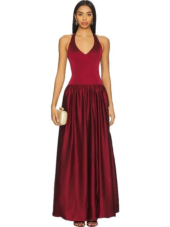 Show Me Your Mumu Eliza Maxi Dress - Cranberry