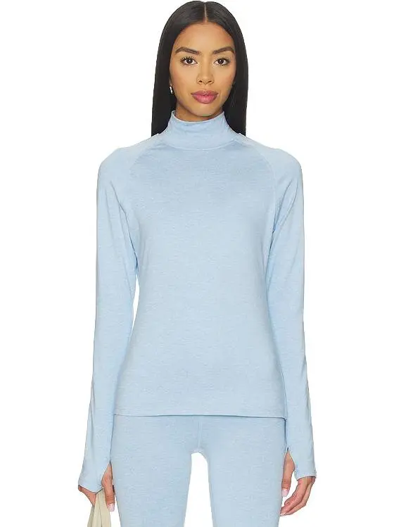 Varley Always Warm Mock Neck Baselayer Top - Glacier Marl